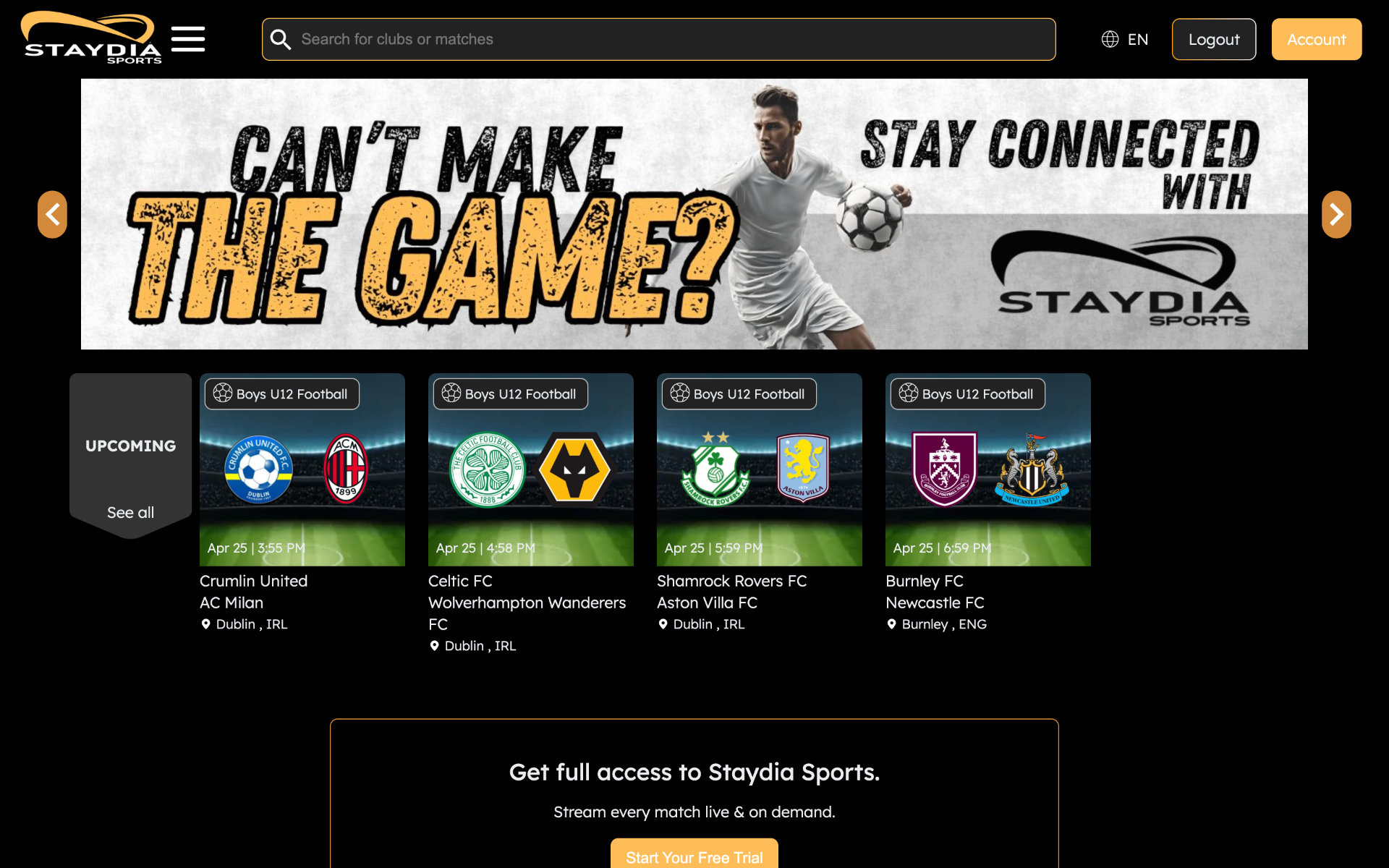 Free AI Cameras for Sports Clubs | Staydia Sports